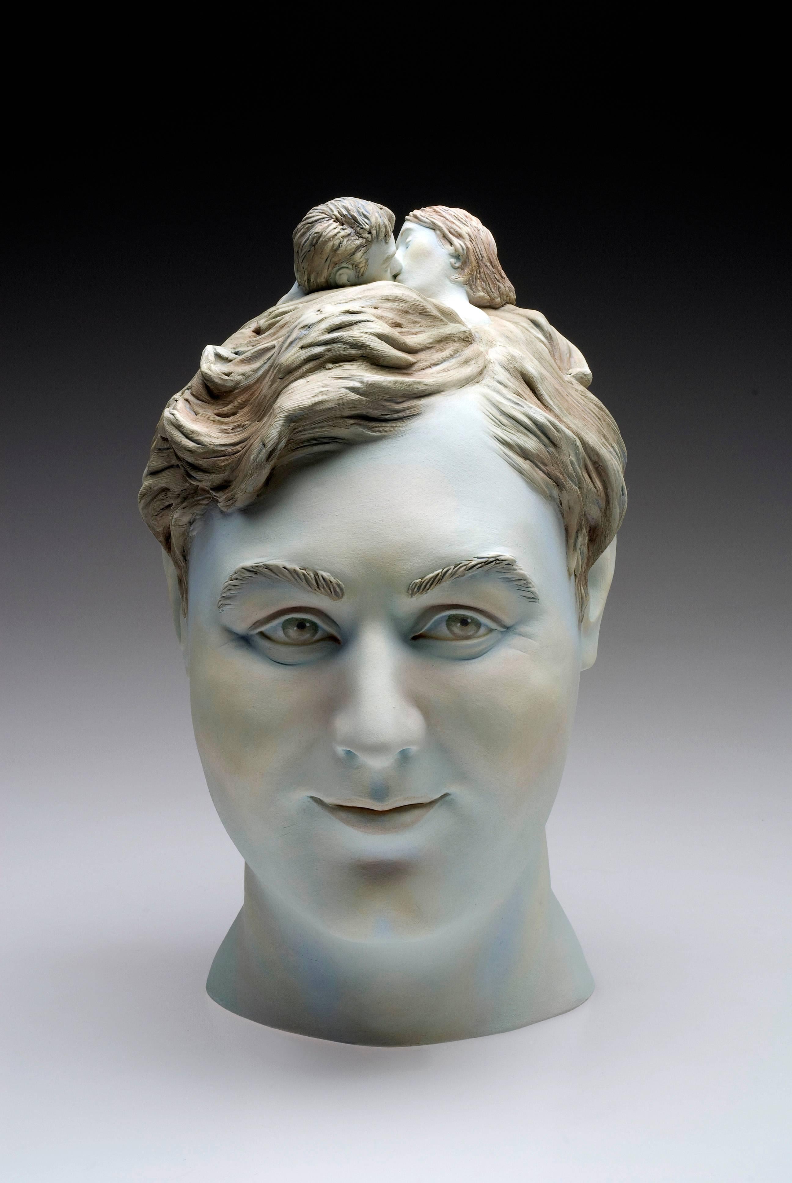Beverly Mayeri - "Looking Back", Ceramic Sculpture Painted with ...