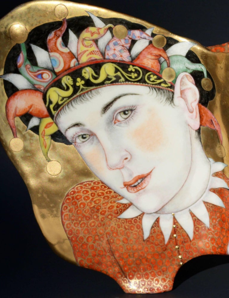 Irina Zaytceva - "A Clown and His Dogs", Hand Sculpted Porcelain Cup ...