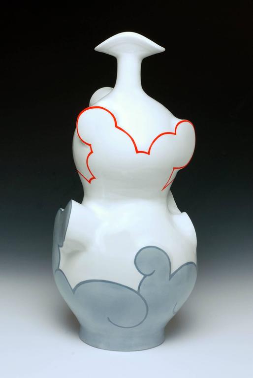 Sam Chung - "Gourd Cloud Bottle", Contemporary Porcelain Sculpture ...