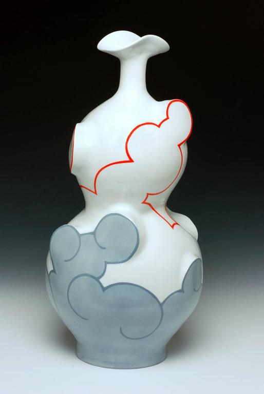 Sam Chung - "Gourd Cloud Bottle", Contemporary Porcelain Sculpture ...