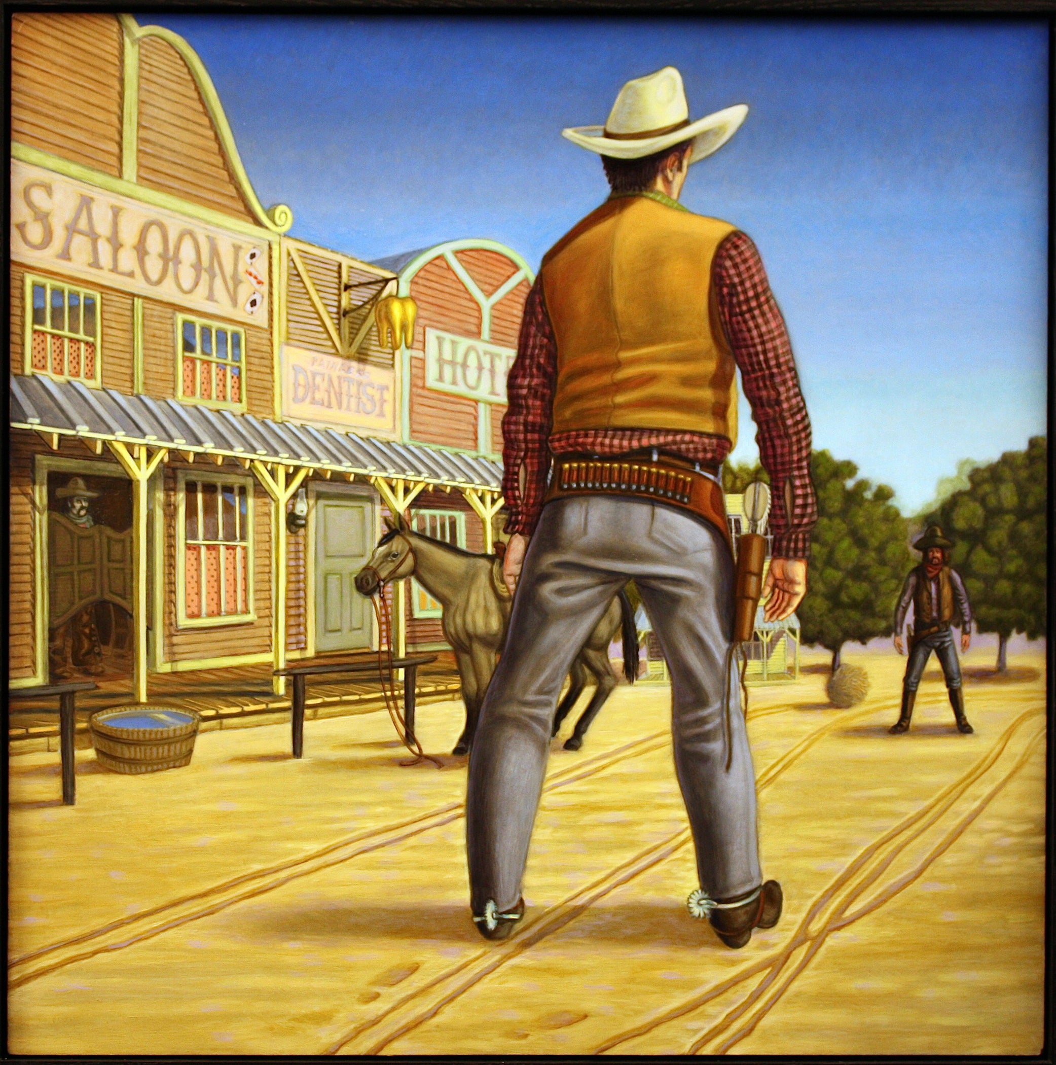 Jed Jackson - "Psychedelic Western", Contemporary Framed Oil Painting ...