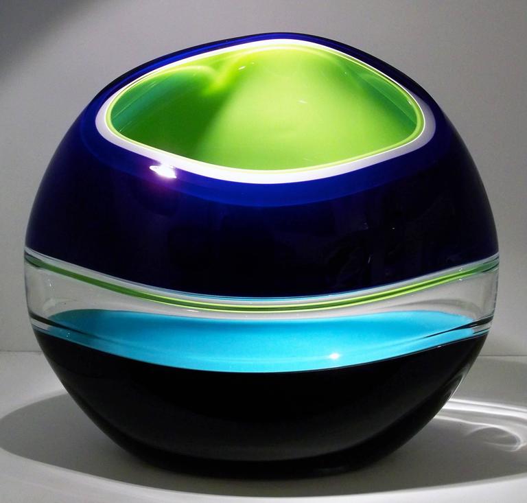 Jamie Harris - Tidal (Incalmo Orb Series) , Glass Sculpture at 1stDibs