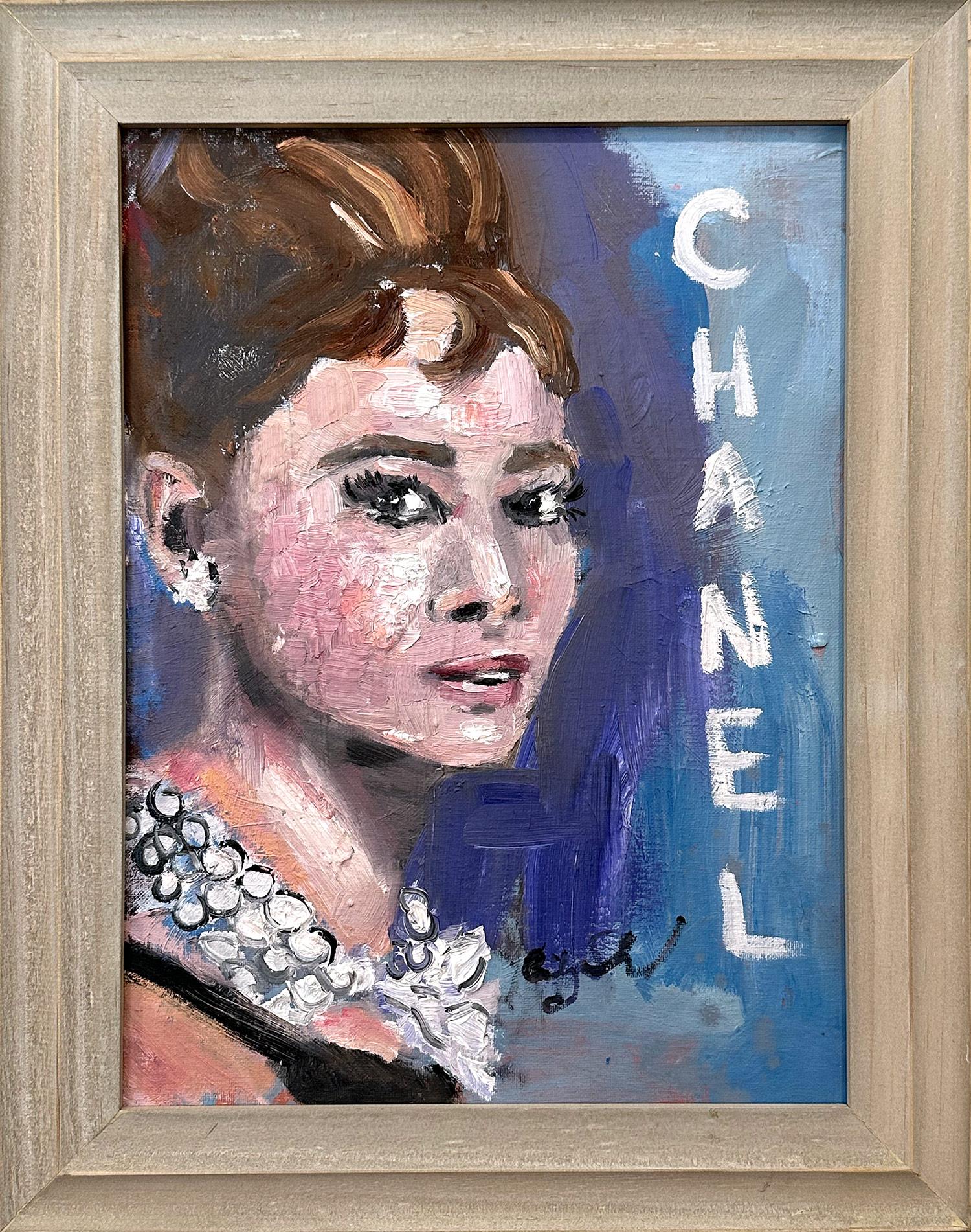 Cindy Shaoul - "Audrey and Chanel" Audrey Hepburn Breakfast at Tiffany's Pop Art Oil Painting ...