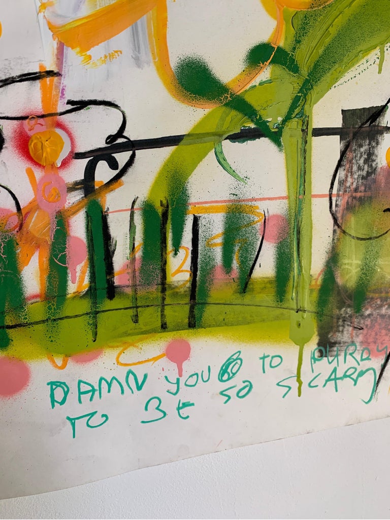 Frances Berry - Get Sprung, Bitches - Acrylic and oil pastel on paper ...