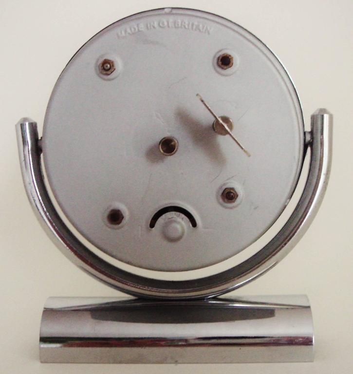 English Mid-Century Modern Chrome Mechanical 30-Hour Smiths Tilting ...