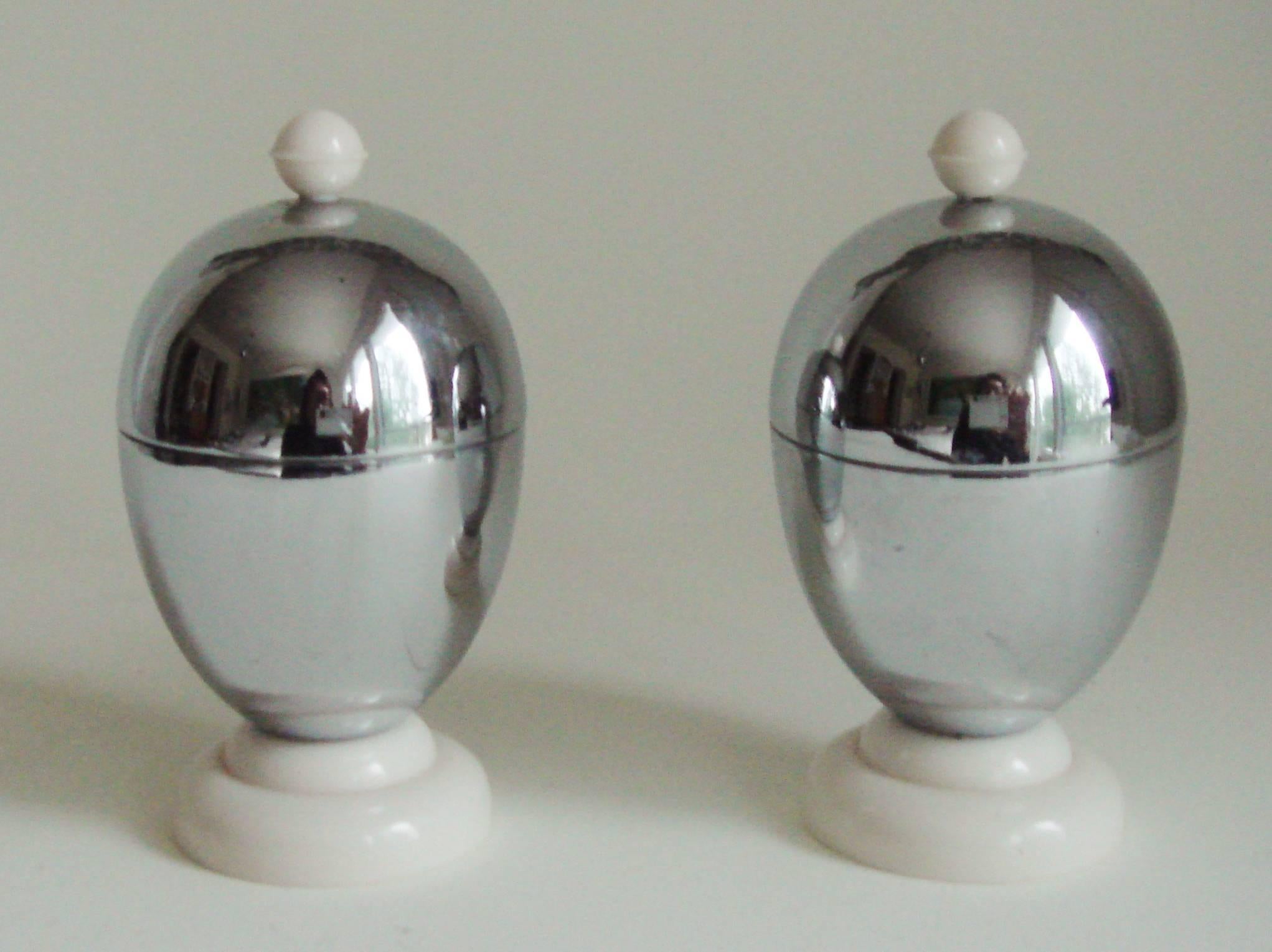 Rare Mid-Century 7-Piece Insulated Tea Set in Chrome, Ceramic and ...