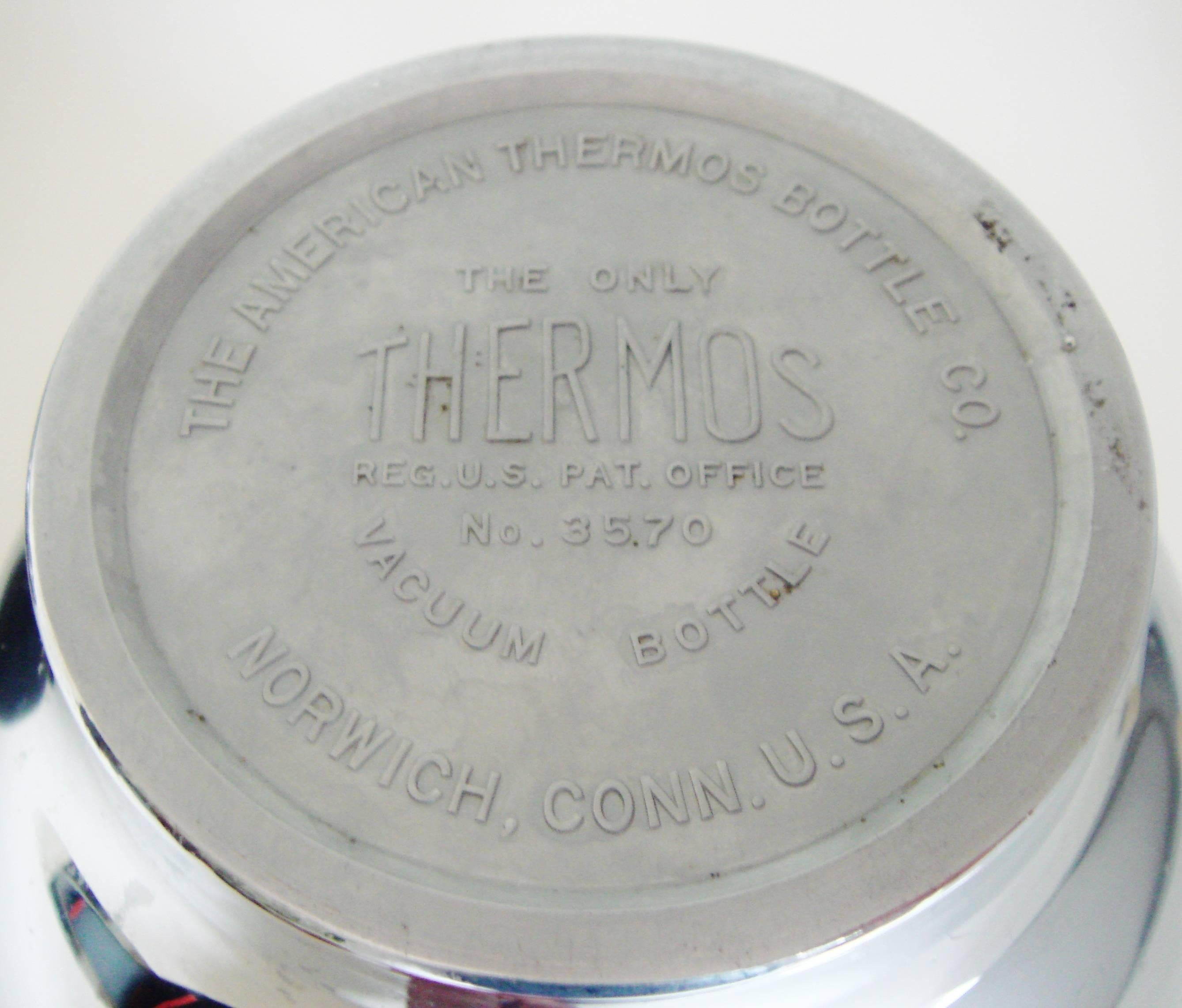 Contrasting Pair of Chrome and Paint American Art Deco Water Pitchers ...