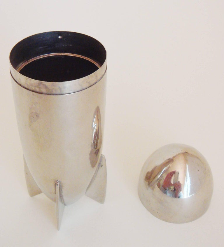 Rare German Art Deco Chrome Plated Zeppelin Five-Piece Shot Glass Set ...