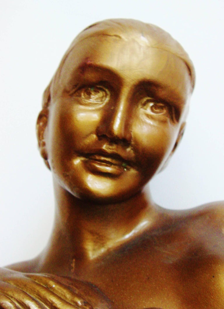 Massive French Art Deco Plaster Figural Statue, Leda and the Swan by S ...