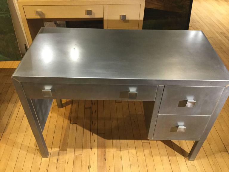 MCM Industrial Steel Desk by Bel Geddes For Sale at 1stDibs