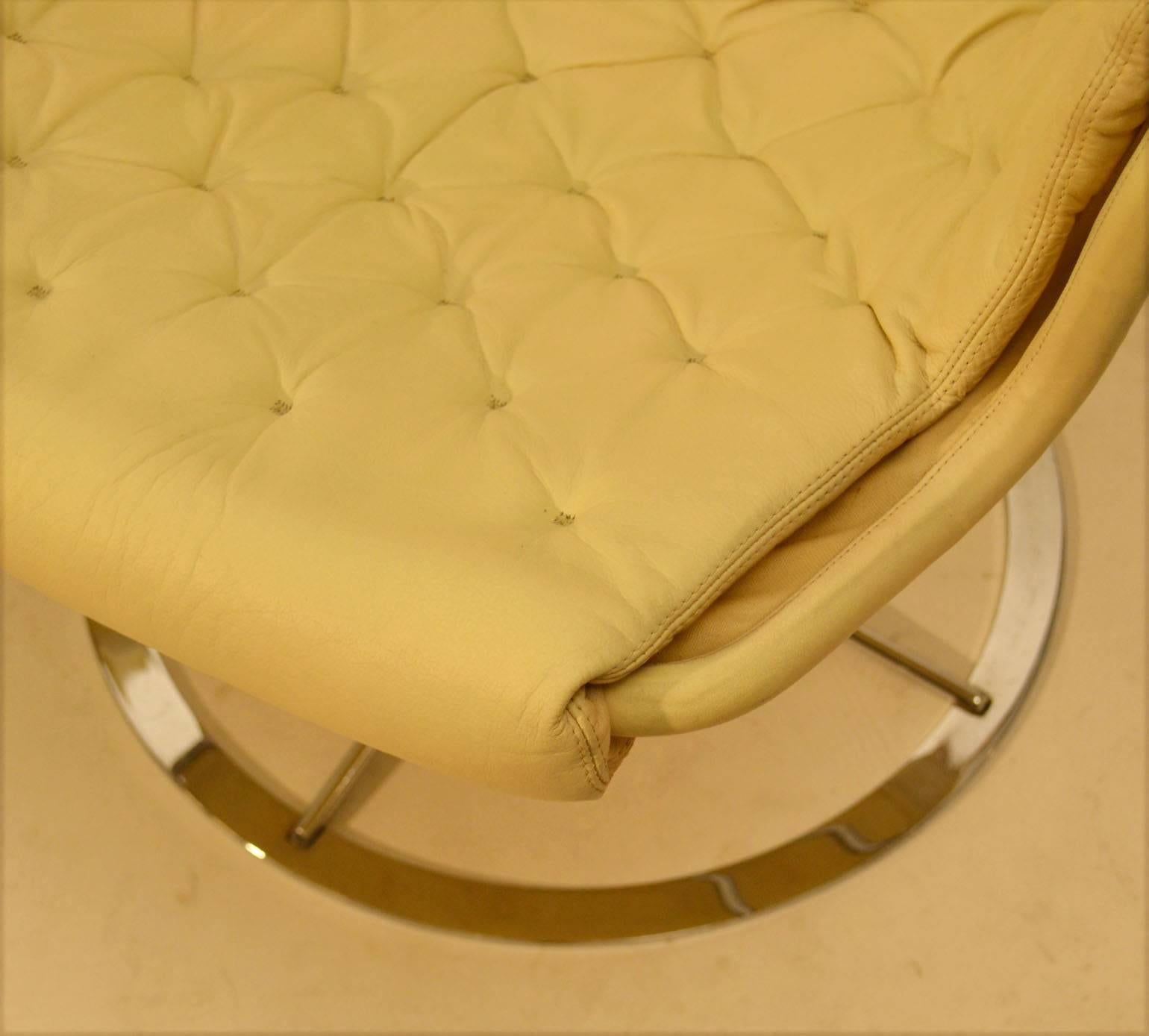 Pair of White Jetson Lounge Chairs by Bruno Mathsson at 1stDibs