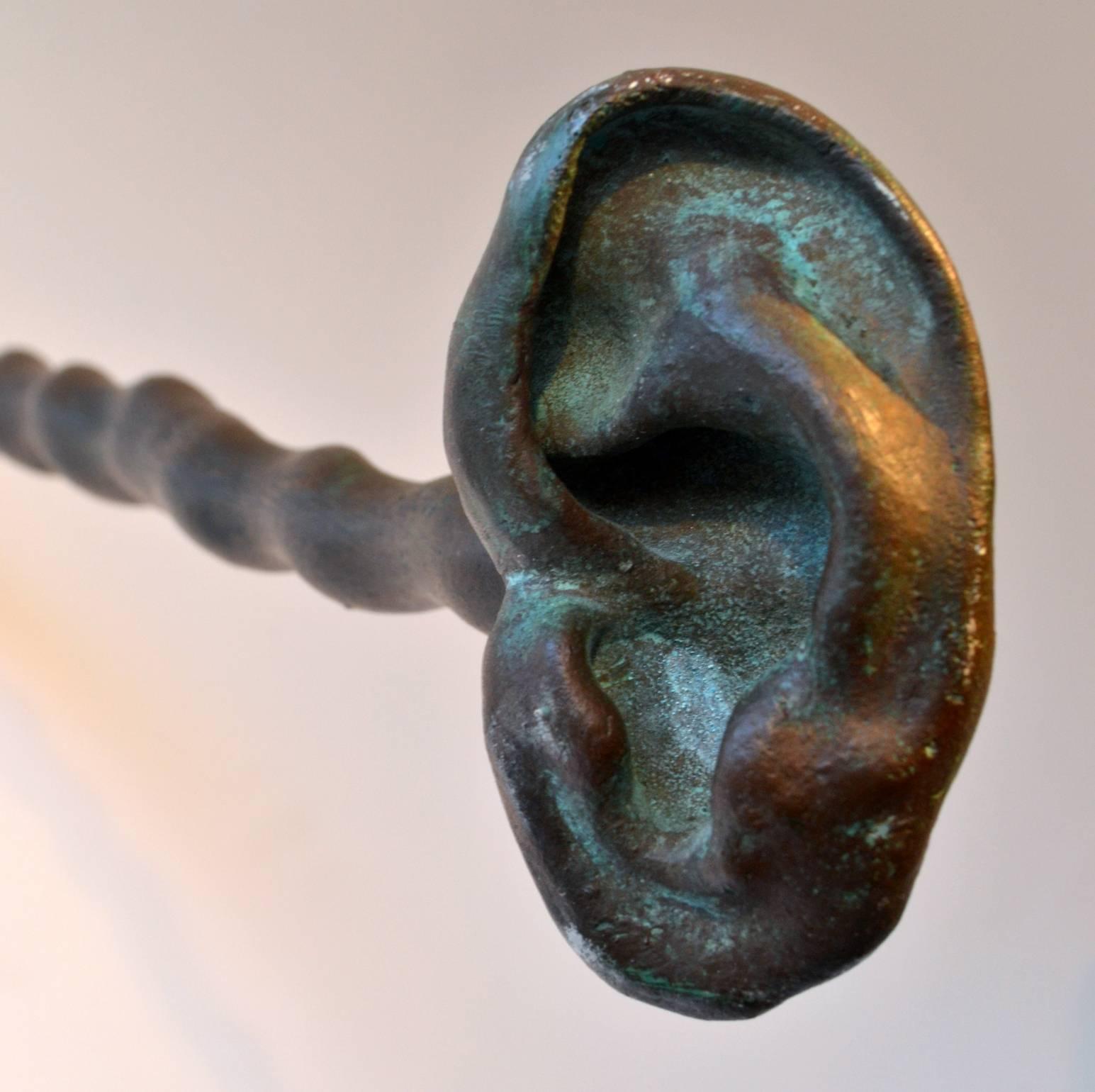 Surrealist Bronze Wall Sculpture 'Listening Ear' For Sale at 1stDibs ...