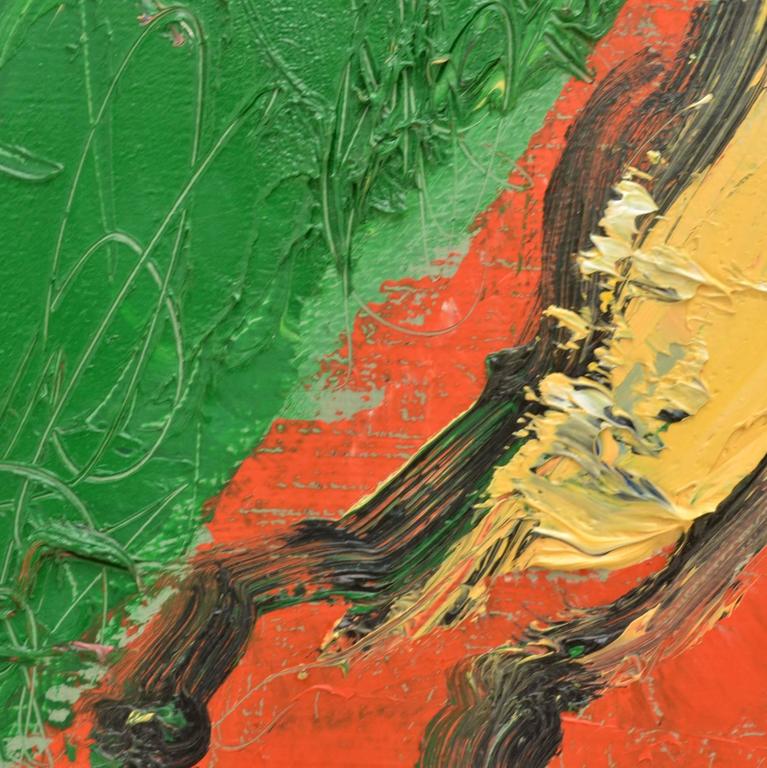 Large Expressionist Colorful Birch Tree Landscape Painting by Rafael ...