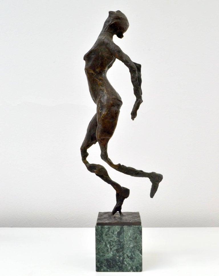 Dynamic Sculpture of a Dancing Figure in Bronze by Frijling, Dutch ...