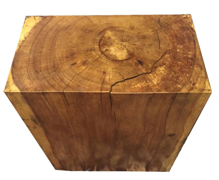 Pair of Solid, Mid-Century French Walnut Rectangular Stands at 1stdibs