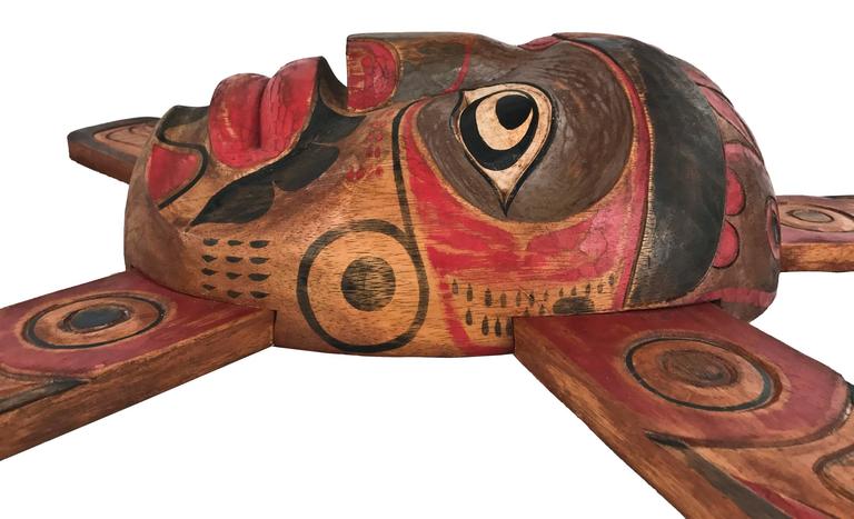 Pacific Northwestern Native American Sun Mask with Attached Sun Ray ...