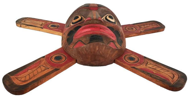 Pacific Northwestern Native American Sun Mask with Attached Sun Ray ...