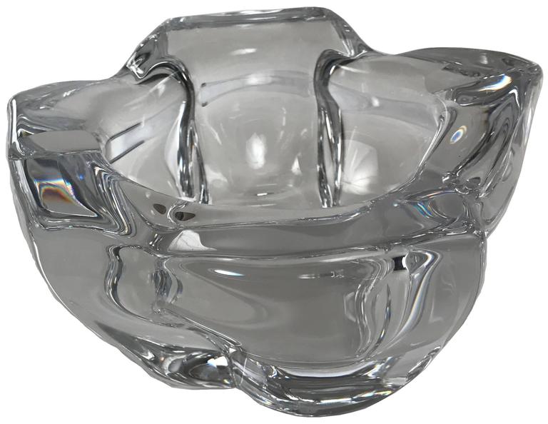 Daum France Abstract Crystal Ashtray at 1stDibs