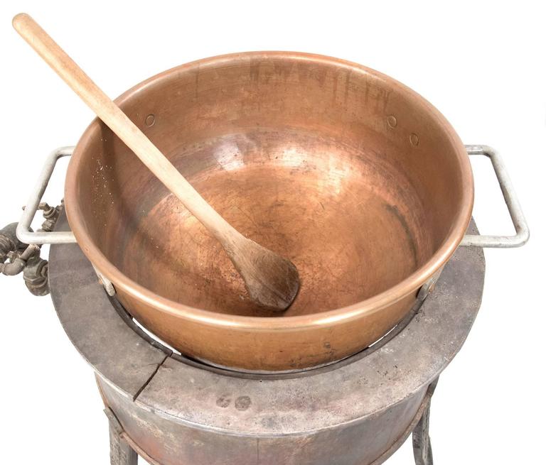 Large Candy-Making Copper Bowl and Gas Burner at 1stDibs