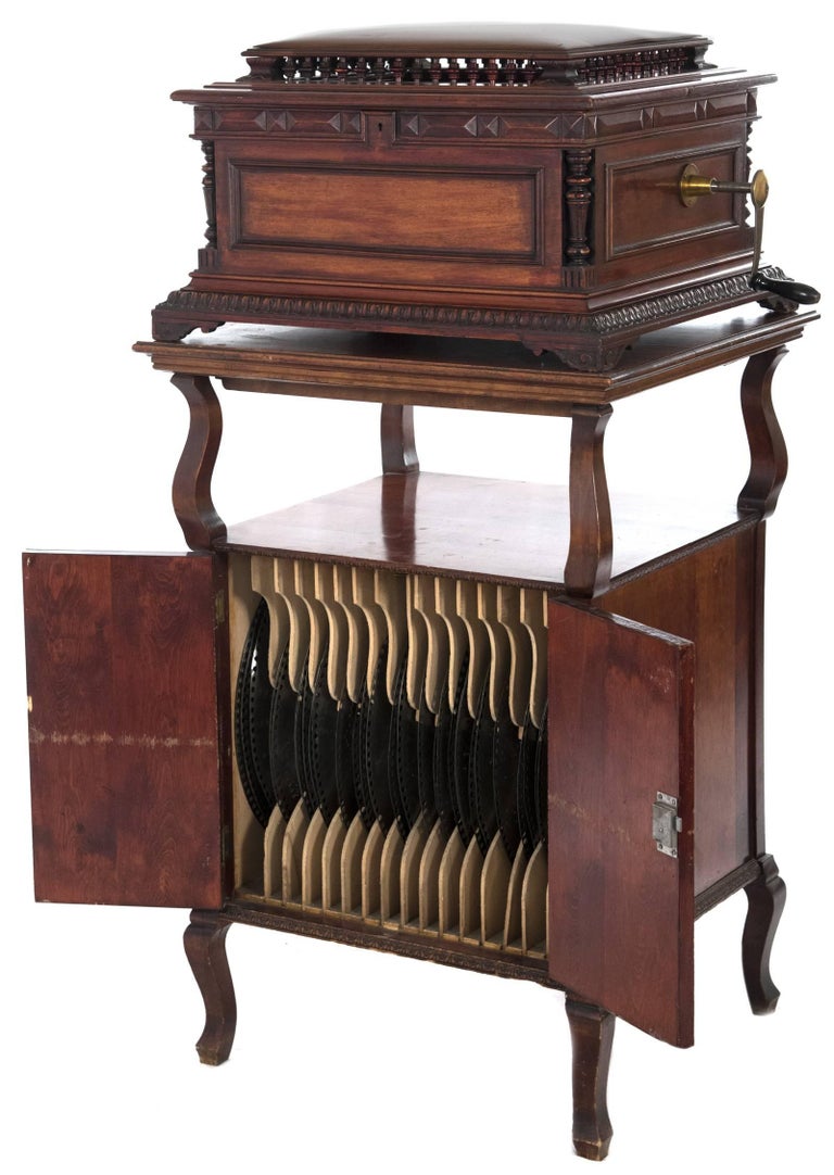 Regina Music Box with Stand at 1stDibs