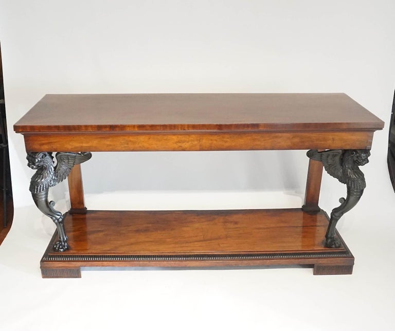 Regency Mahogany Side Table or Sideboard, Style of Thomas Hope, circa ...