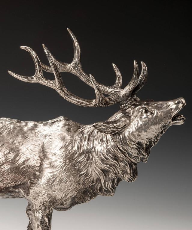Large Sterling Silver Stag at 1stDibs | silver stags