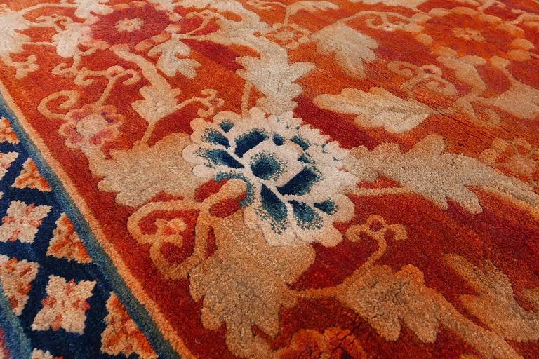 Rare Qing Dynasty Antique Chinese Temple Area Rug Inner Mongolia For ...