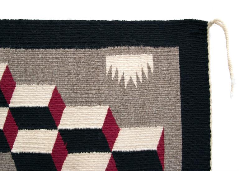 Vintage Navajo Optical/Tumbling Block Rug, circa 1950 at 1stDibs