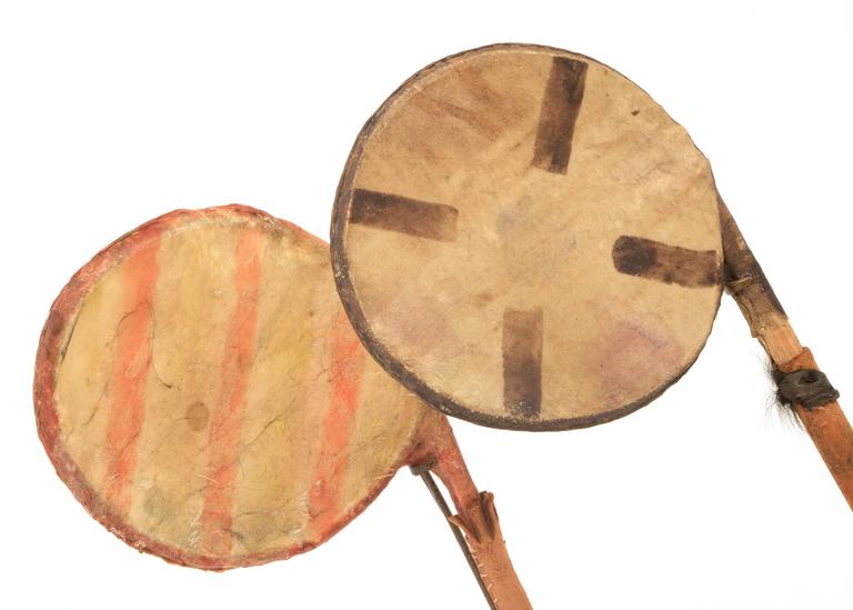 Pair of Antique Native American Rattles, Plains Indian, Early 20th ...