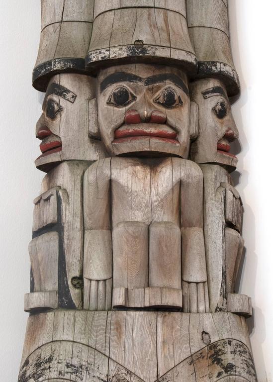 Antique Northwest Coast/Native American TOTEM Pole, Tlingit, 19th ...
