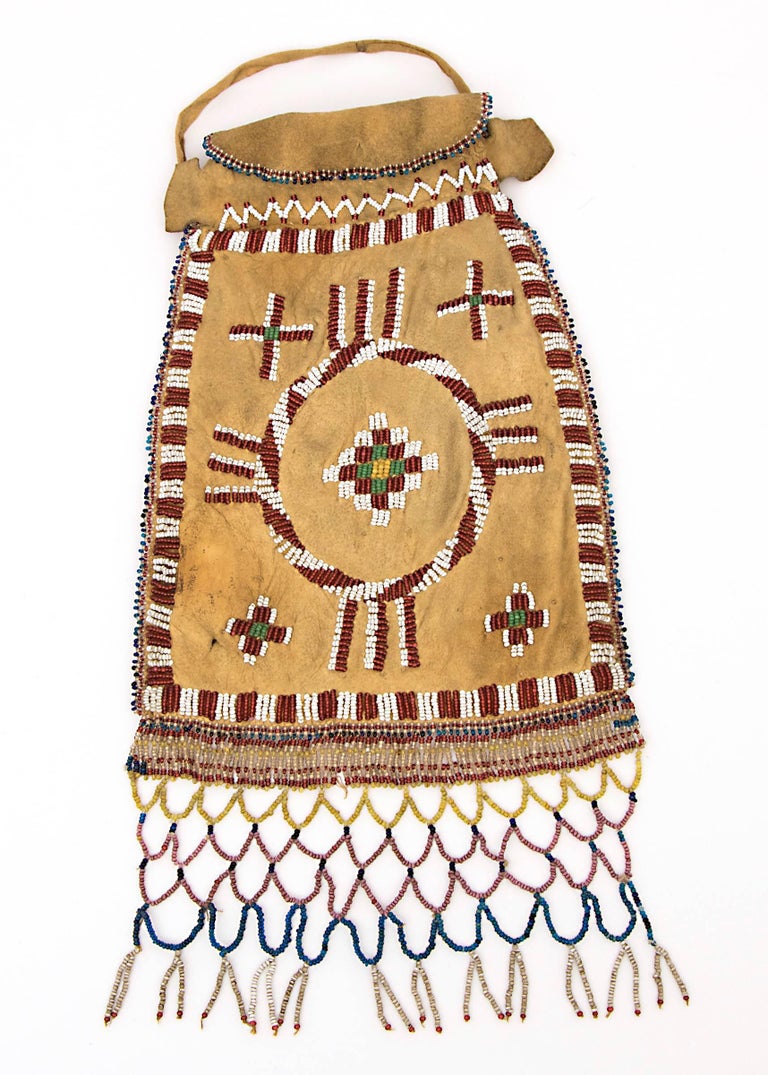 Antique Native American Beaded Bag, Apache ‘Plains’, 19th Century at ...