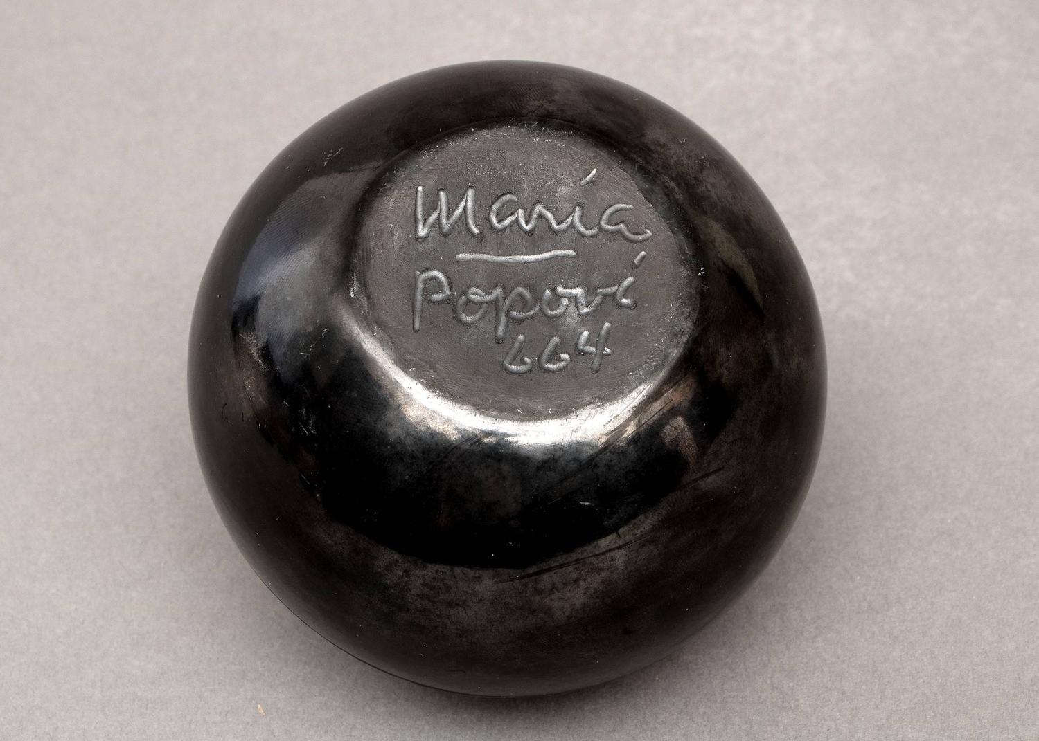 Maria Martinez Southewestern Blackware Pottery Jar, San Ildefonso ...