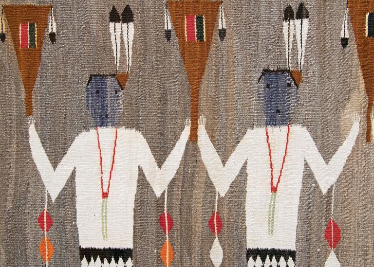 Vintage Navajo Rug - Pictorial Yeibichai from Lukachukai Trading Post ...