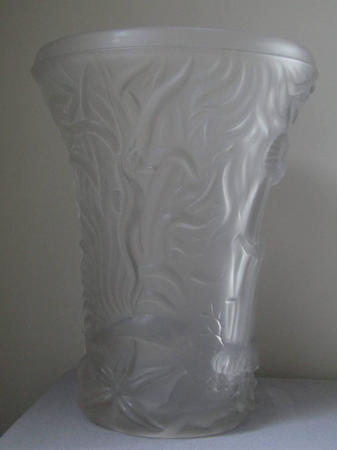 Czech Glass Vase "Marine Life" by Josef Inwald for Barolac, 1960s For ...