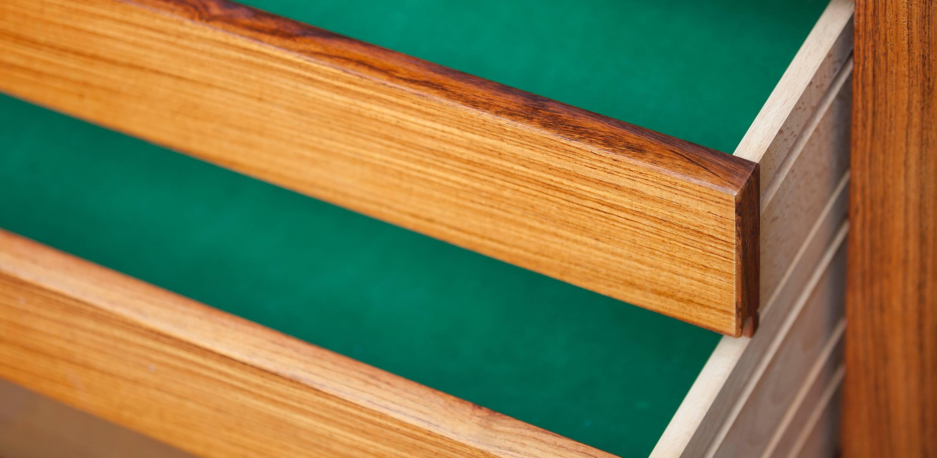 Rosewood Sideboard with Ceramic Doors by Oxart Schweden, 1978 at 1stDibs