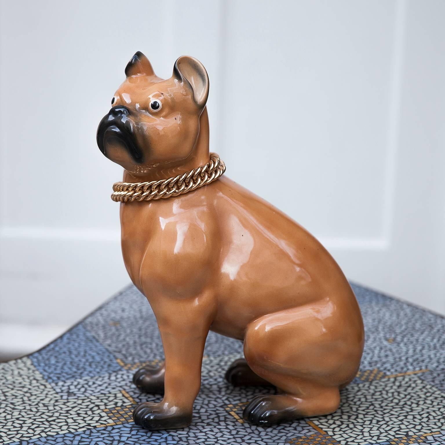 Piero Fornasetti Dog Sculpture Marked at 1stDibs