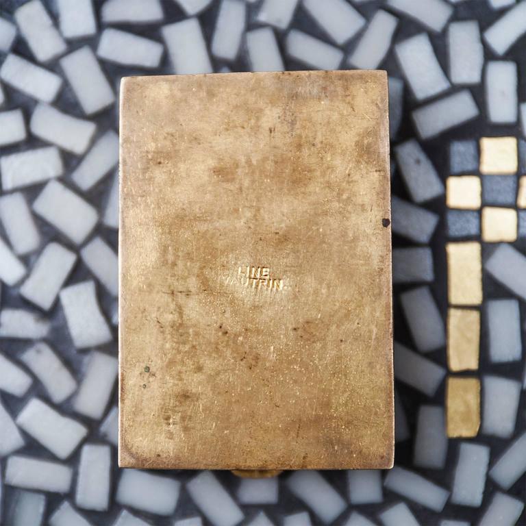Line Vautrin Gilt Bronze Box Signed at 1stDibs