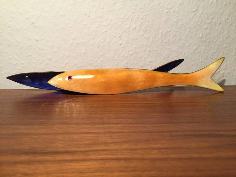 Very Rare Pesce Artpiece by Gio Ponti for De Poli Enamel at 1stDibs