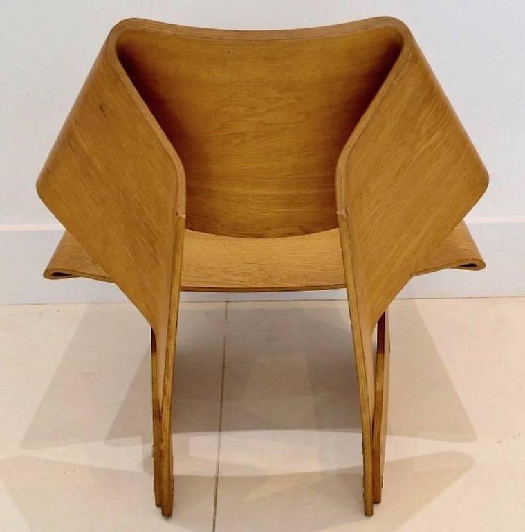 Ultra Rare Laminated Chair by Grete Jalk at 1stDibs | laminated chairs