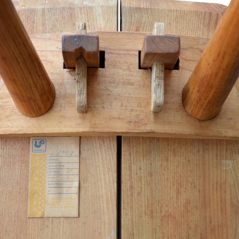 Pair of Oak Side Chairs by Cepelia, circa 1957 at 1stDibs