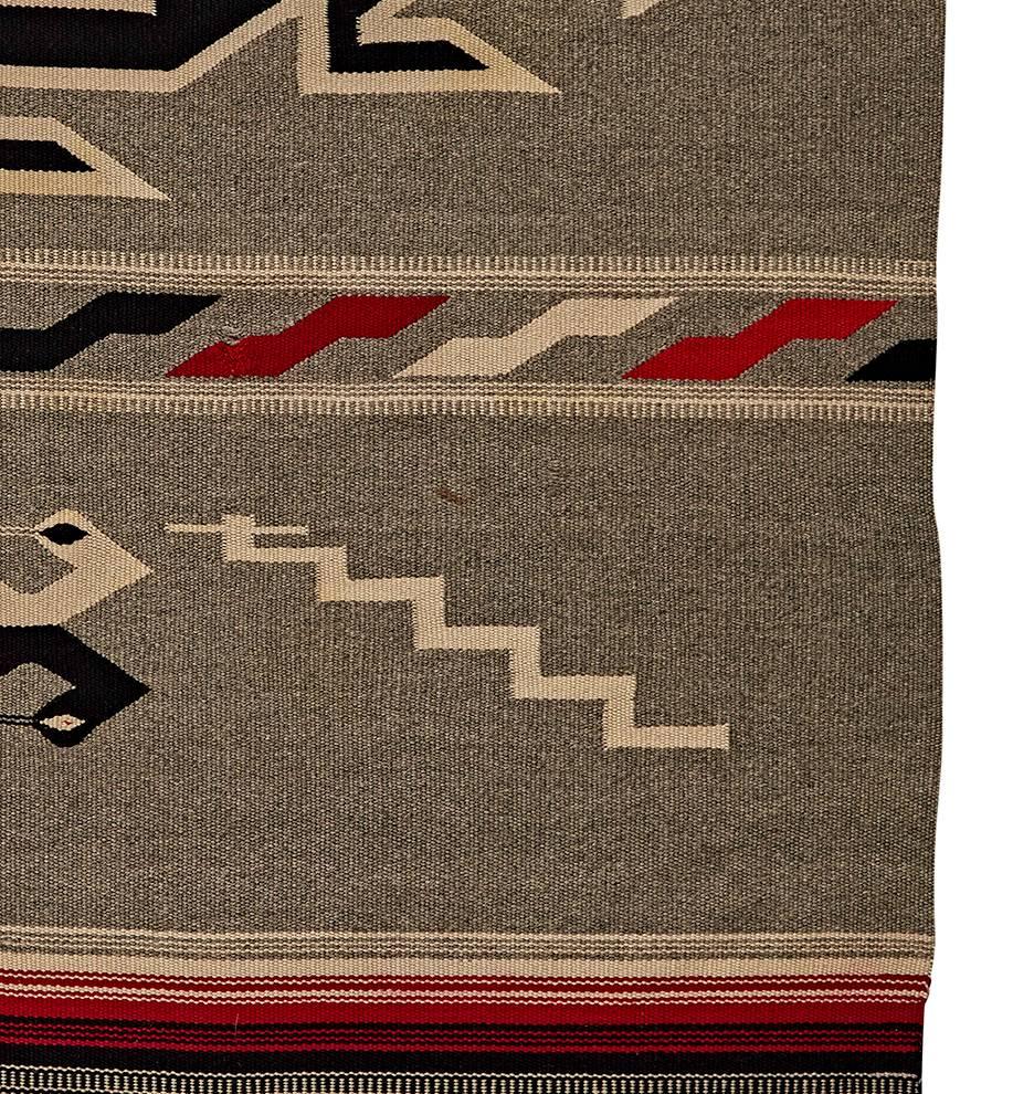 Banded Chimayo Navajo Weaving with Whirling Log Motif, circa 1920 For ...