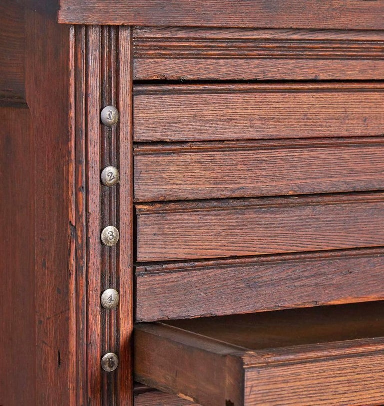 Extra-Large Oak Hamilton Cabinet with Angled Composing Surface, circa ...