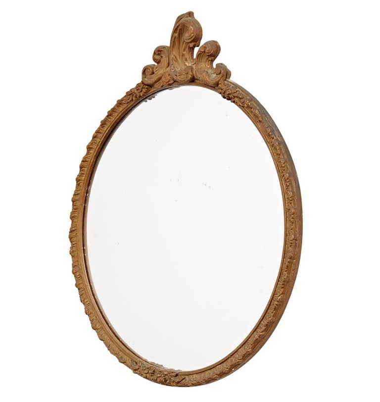 Large Round Rococo Framed Mirror, circa 1910s at 1stDibs