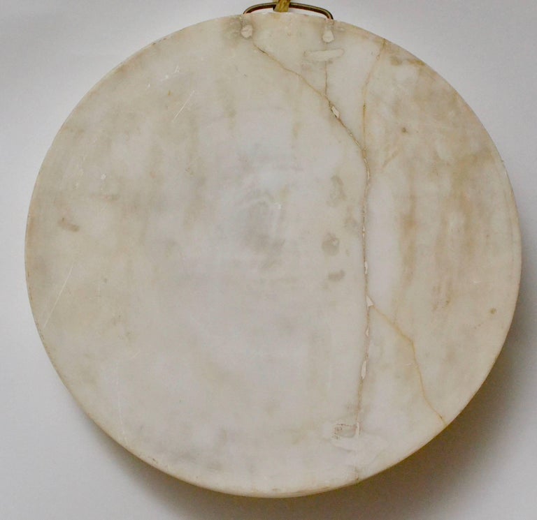 Carrara Marble Portrait Medallion of a Woman, Early 19th Century at 1stDibs