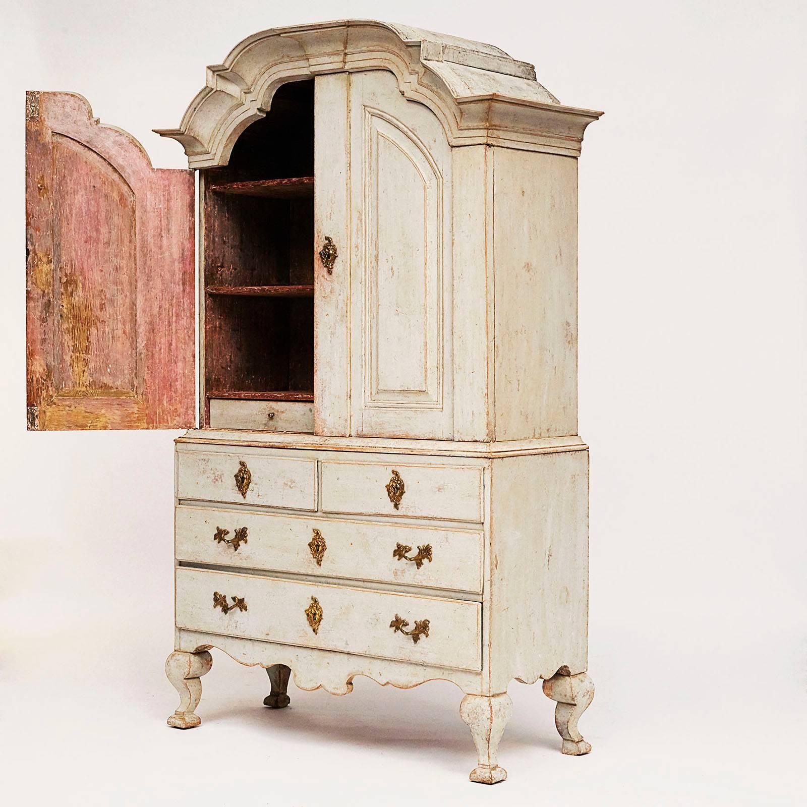 Swedish Rococo Painted Cabinet, circa 1770s at 1stDibs