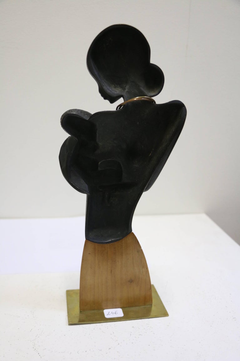 Bronze Sculpture by Karl Hagenauer, Lady with Child, Art Deco, Austria ...