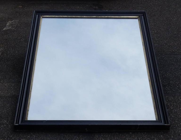 1880 Mirror N3 Black Lacquered and Silvered, Mercury Mirror at 1stDibs