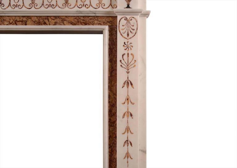 Fine Quality Marble Fireplace in the Manner of Pietro Bossi For Sale at ...