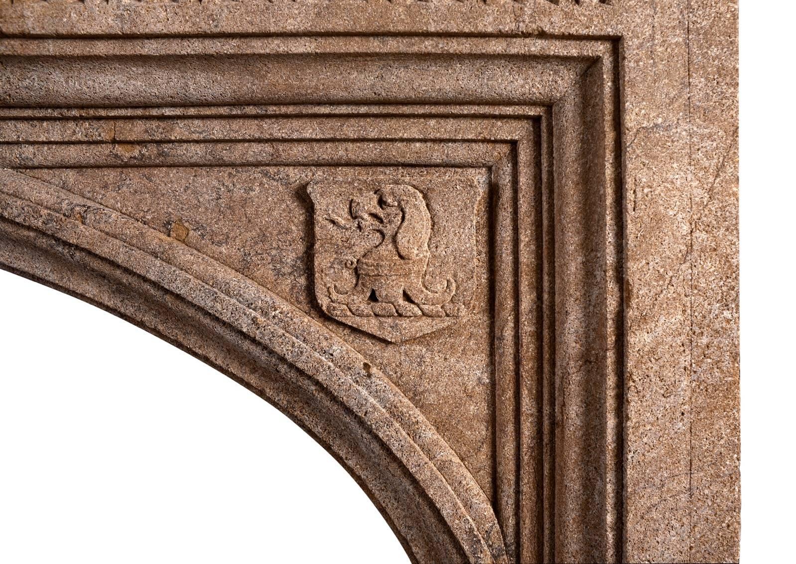 Large Gothic Hamstone Antique Fireplace at 1stDibs