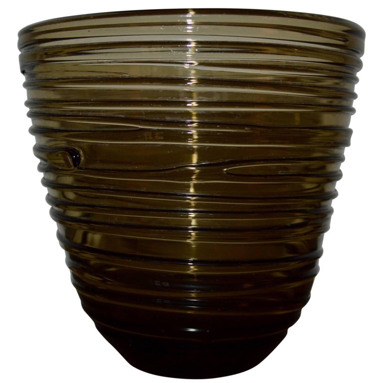 Italian Mid-Century Modern Glass Vase For Sale at 1stDibs